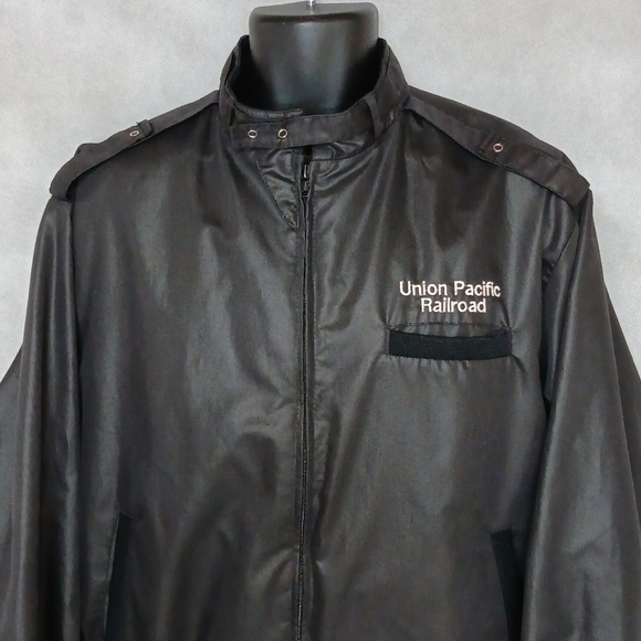 Dunbrooke | Jackets & Coats | Vintage Satin Union Pacific Jacket Xl ...
